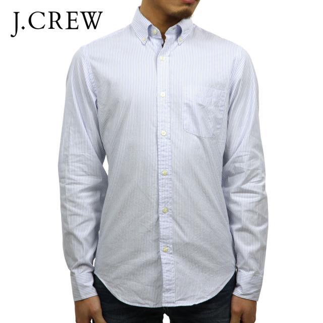 ジェイクルー シャツ メンズ 正規品 J.CREW 長袖シャツ ボタンダウンシャツ SUNWASHED OXFORD SHIRT IN STRIPE WHITE-BLUE D20S30 クリスマス プレゼント ラッピング