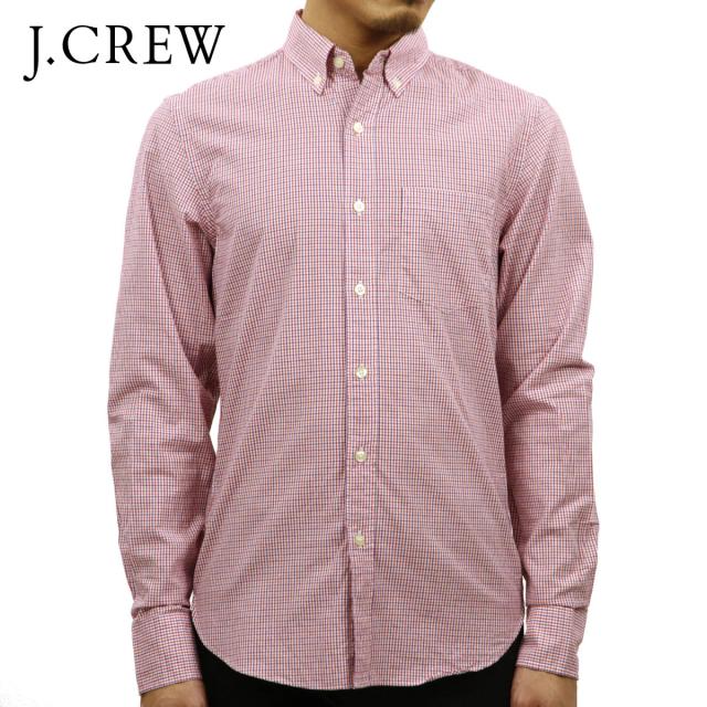 ジェイクルー シャツ メンズ 正規品 J.CREW 長袖シャツ ボタンダウンシャツ SLIM WASHED CHECK SHIRT PINK D20S30 クリスマス プレゼント ラッピング