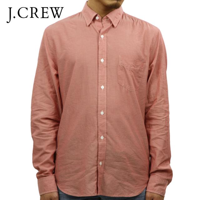 ジェイクルー シャツ メンズ 正規品 J.CREW 長袖シャツ ワークシャツ SLIM LIGHTWEIGHT CHAMBRAY SHIRT ORANGE D クリスマス プレゼント ラッピング