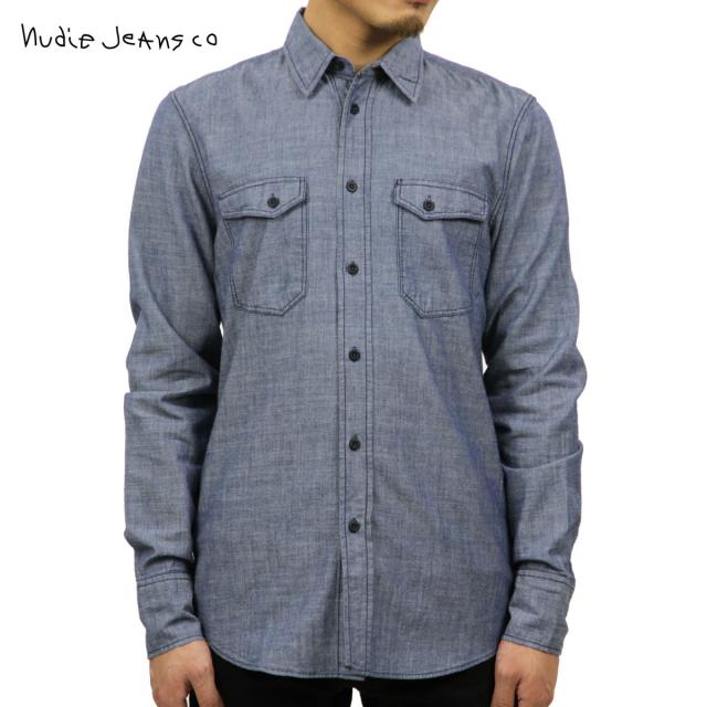 ヌーディージーンズ ジャケット メンズ 正規販売店 Nudie Jeans アウター デニムシャツ Gunnar 140104 D15S25 クリスマス プレゼント ラッピング