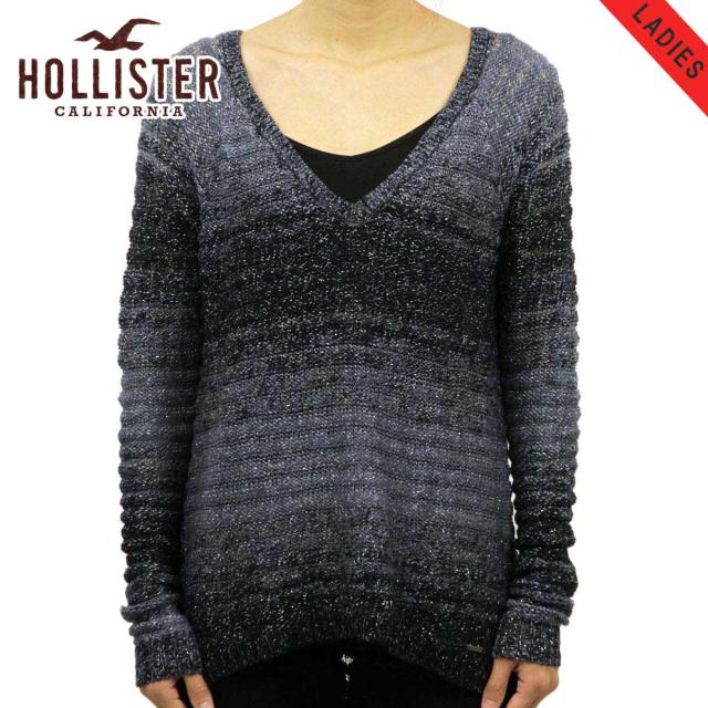 ホリスター セーター レディース 正規品 HOLLISTER Vネックセーター Pacific V Neck Sweater NAVY D25S35 クリスマス プレゼント ラッピング