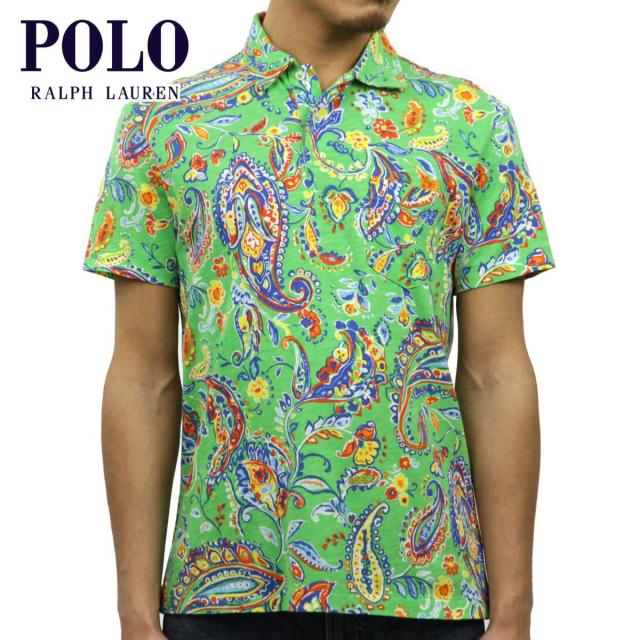 ポロ ラルフローレン ポロシャツ メンズ 正規品 POLO RALPH LAUREN 半袖ポロシャツ Custom-Fit Bright Paisley Po クリスマス プレゼント ラッピング