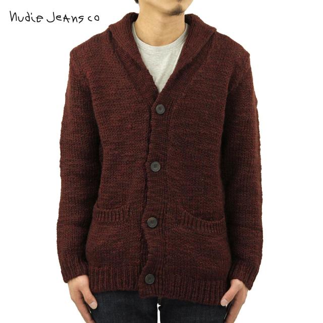 ヌーディージーンズ セーター メンズ 正規販売店 Nudie Jeans カーディガン David Cardigan Wine R08 150144 6008 D15S25 クリスマス プレゼント ラッピング