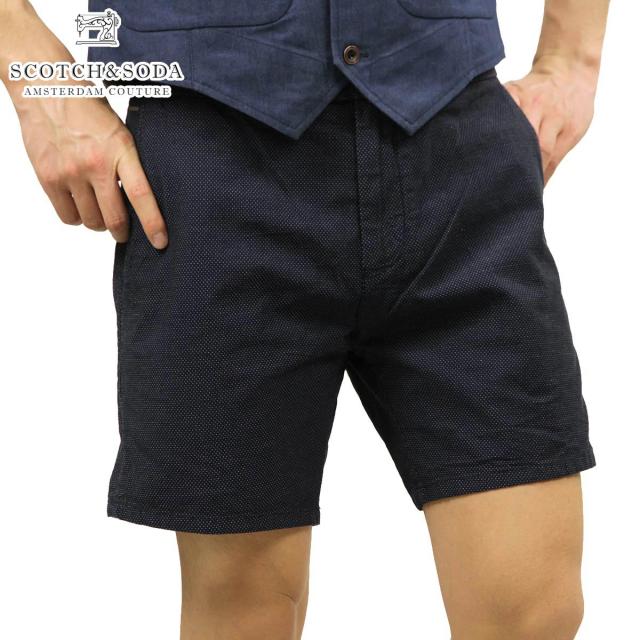 スコッチアンドソーダ ショートパンツ メンズ 正規販売店 SCOTCH＆SODA ボトムス Blue yarn dye dress chino short 81141 B D15S25 クリスマス プレゼント ラッピング
