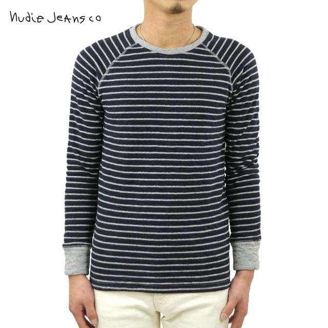 ヌーディージーンズ ロンT メンズ 正規販売店 Nudie Jeans 長袖Tシャツ Otto Raglan Blue/Greymel 131360 D15S25 クリスマス プレゼント ラッピング