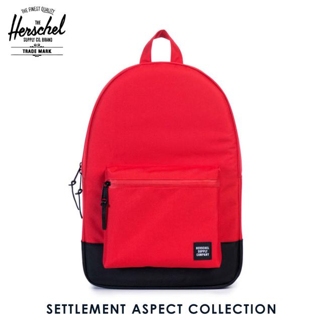 20%OFFクーポンセール 【利用期間 12/13 0:00〜12/19 9:59】 ハーシェル バッグ 正規販売店 Herschel Supply ハーシェルサプライ バッグ リュックサック Settlement ASPECT COLLECTION 10005-00900-OS Red/Black Ballistic D00S20 クリスマス プレゼント ラッピング