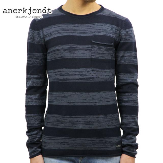 アナケット ロンT メンズ 正規販売店 ANERKJENDT 長袖Tシャツ ALEN KNIT LONG SLEEVE BLACK IRIS 9216211 D15S25 クリスマス プレゼント ラッピング