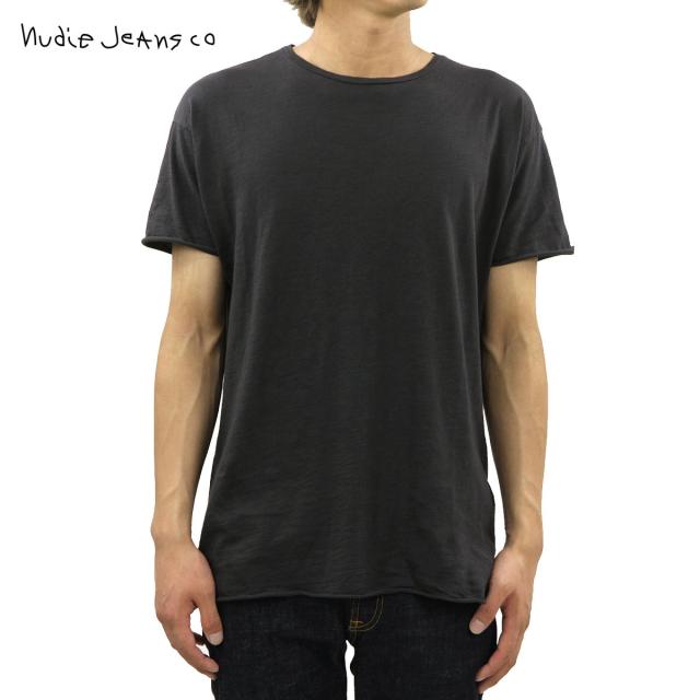 ヌーディージーンズ Tシャツ 正規販売店 Nudie Jeans 半袖Tシャツ Raw Hem T-Shirt Black 131274 D00S15 クリスマス プレゼント ラッピング