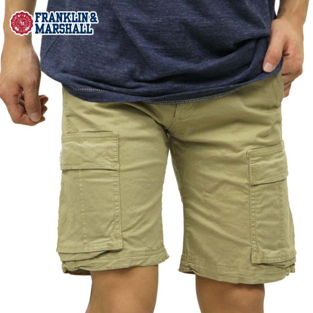 フランクリン マーシャル ショートパンツ メンズ 正規販売店 FRANKLIN＆MARSHALL ボトムス CARGO SHORT PANTS KHAKI STMVA462 43181-2008 D00S20 クリスマス プレゼント ラッピング