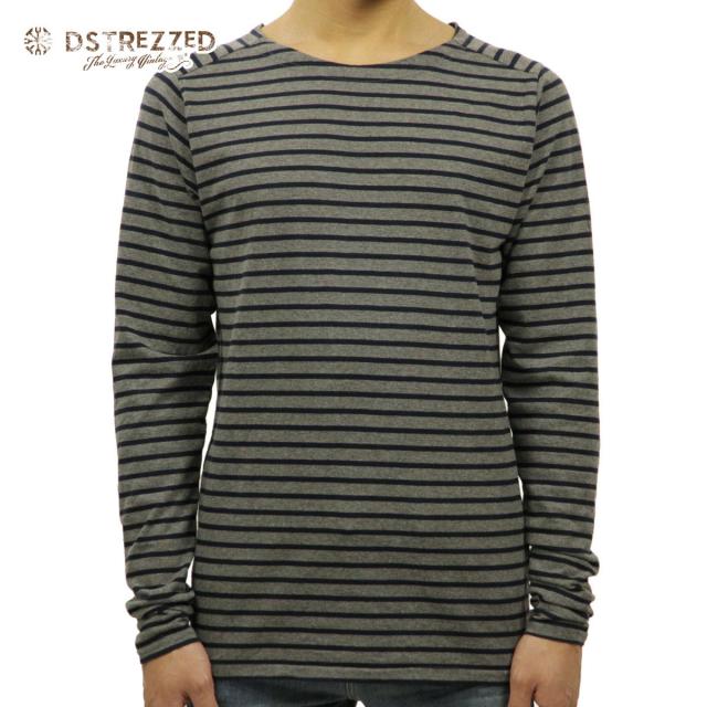 ディストレス ロンT メンズ 正規販売店 DSTREZZED 長袖Tシャツ Crew l/s Y/D stripe 202216 83 D00S20 クリスマス プレゼント ラッピング