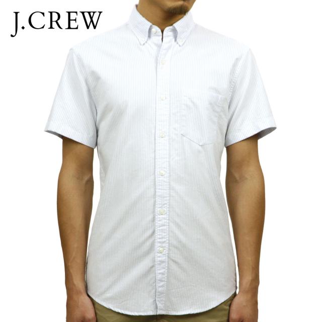 ジェイクルー シャツ メンズ 正規品 J.CREW 半袖シャツ SHORT-SLEEVE STRIPED OXFORD SHIRT f3865 D00S20 クリスマス プレゼント ラッピング
