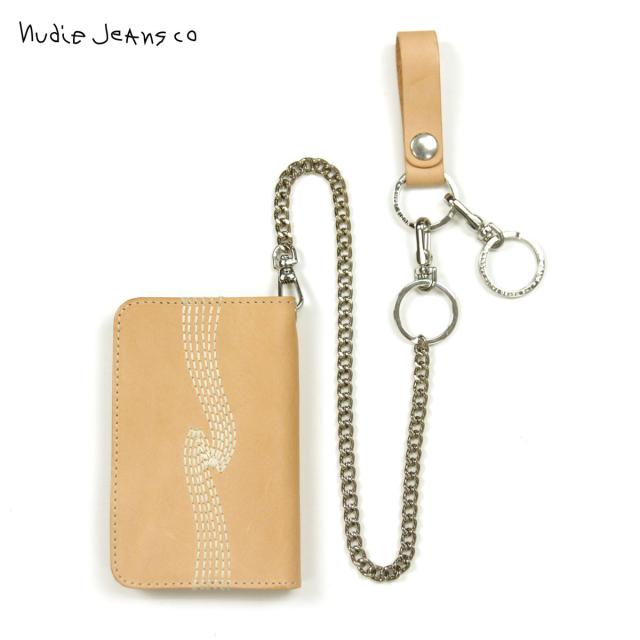 ヌーディージーンズ Nudie Jeans 正規販売店 メンズ 財布 ALFREDSSON CHAIN WALLET NATURAL B12 180647 D00S20 クリスマス プレゼント ラッピング