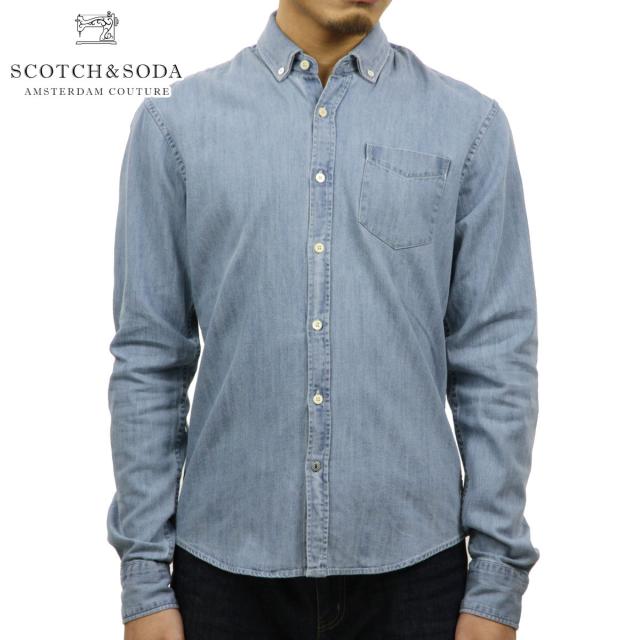 スコッチアンドソーダ シャツ メンズ 正規販売店 SCOTCH＆SODA 長袖シャツ 1 Pocket Clean Denim Look Shirt 100033 C D00S20 クリスマス プレゼント ラッピング