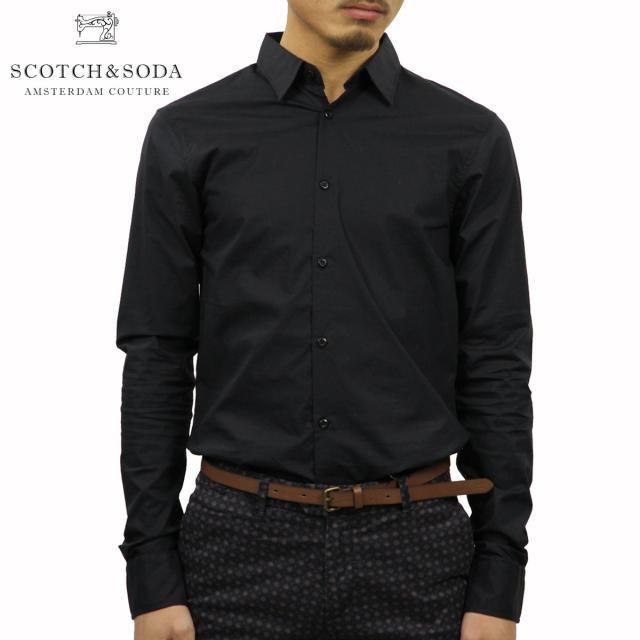 スコッチアンドソーダ シャツ メンズ 正規販売店 SCOTCH＆SODA 長袖シャツ Classic longsleeve shirt in crispy cotton/lycra quality 124889 58 D00S20 クリスマス プレゼント ラッピング
