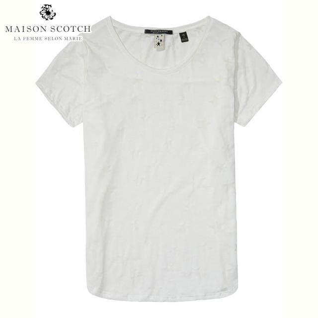 メゾンスコッチ MAISON SCOTCH 正規販売店 レディース 半袖Tシャツ Crew neck tee 102147 01 D00S20 クリスマス プレゼント ラッピング