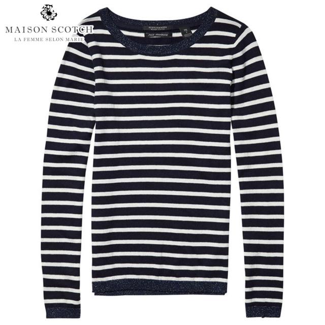 【ポイント10倍 12/13 0:00〜12/19 9:59】 メゾンスコッチ レディース Tシャツ ロンT 正規販売店 MAISON SCOTCH 長袖Tシャツ Basic pullover with rib details 102206 17 D00S20 クリスマス プレゼント ラッピング