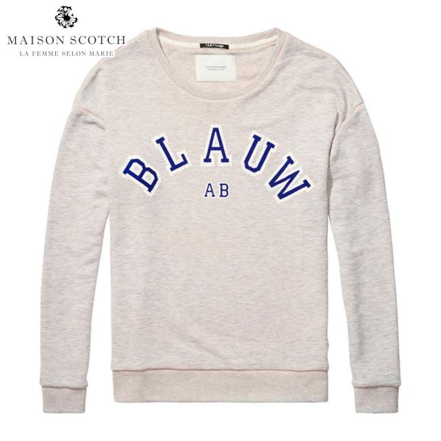 20%OFFクーポンセール 【利用期間 12/13 0:00〜12/19 9:59】 メゾンスコッチ MAISON SCOTCH 正規販売店 レディース フリース Basic burn out theme sweat in soft quality 100205 98 D00S20 クリスマス プレゼント ラッピング