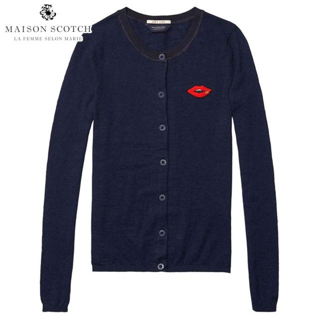 【ポイント10倍 12/13 0:00〜12/19 9:59】 メゾンスコッチ MAISON SCOTCH 正規販売店 レディース カーディガン CASHMERE MIX CARDIGAN 134917 51 INDIGO D00S15 クリスマス プレゼント ラッピング
