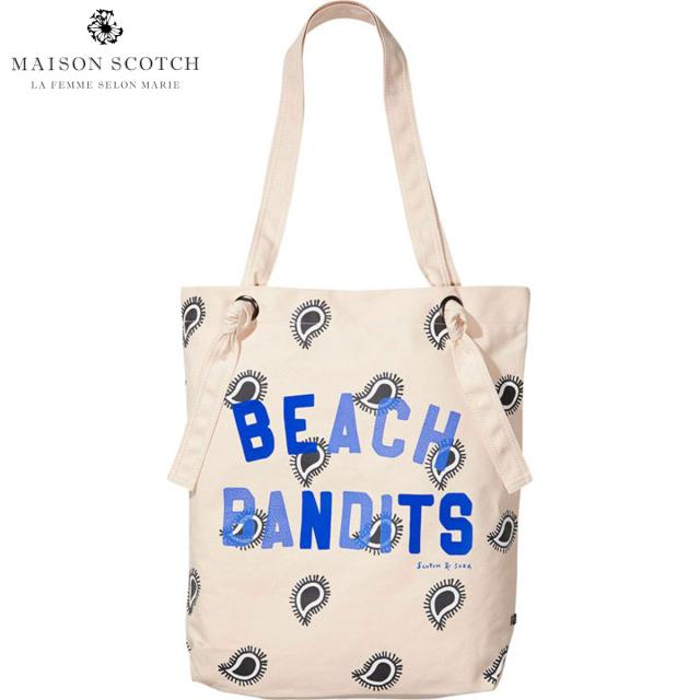 【ポイント10倍 12/13 0:00〜12/19 9:59】 メゾンスコッチ MAISON SCOTCH 正規販売店 レディース トートバッグ ARTWORK BEACH BAG 134965 0D CORAL クリスマス プレゼント ラッピング