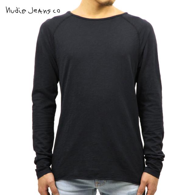 ヌーディージーンズ ロンT メンズ 正規販売店 Nudie Jeans 長袖Tシャツ OTTO LONGSLEEVE TEE RAW HEM NAVY B25 131440 クリスマス プレゼント ラッピング