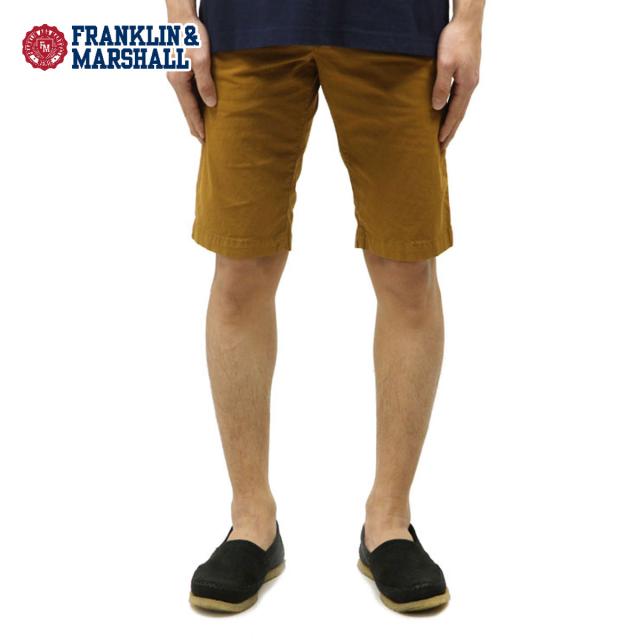 フランクリン マーシャル ショートパンツ メンズ 正規販売店 FRANKLIN＆MARSHALL ボトムス CHINO SHORTPANTS GOLDEN BROWN STMF397AN 2016 2108 D00S15 クリスマス プレゼント ラッピング