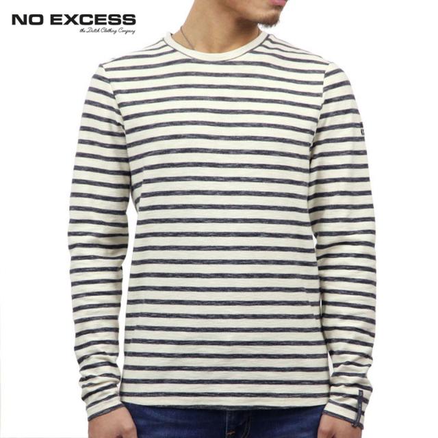 ノーエクセス ロンT メンズ 正規販売店 NO EXCESS 長袖Tシャツ LONG SLEEVE STRIPE TEE BLACK 160103 020 D00S15 クリスマス プレゼント ラッピング