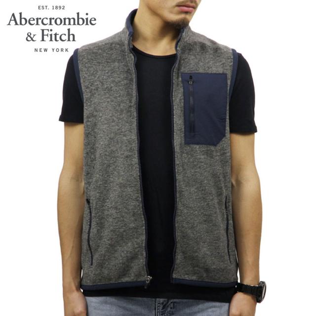 アバクロ スウェット メンズ 正規品 Abercrombie＆Fitch フリース ベスト FLEECE VEST 122-232-0754-122 クリスマス プレゼント ラッピング
