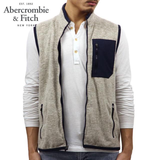 アバクロ スウェット メンズ 正規品 Abercrombie＆Fitch フリース ベスト FLEECE VEST 122-232-0754-402 クリスマス プレゼント ラッピング