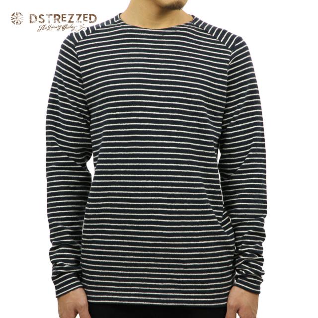 ディストレス ロンT メンズ 正規販売店 DSTREZZED 長袖Tシャツ ROUND NECK UNEVEN TERRY SLEEVE 211106D 49 DK. NAVY クリスマス プレゼント ラッピング