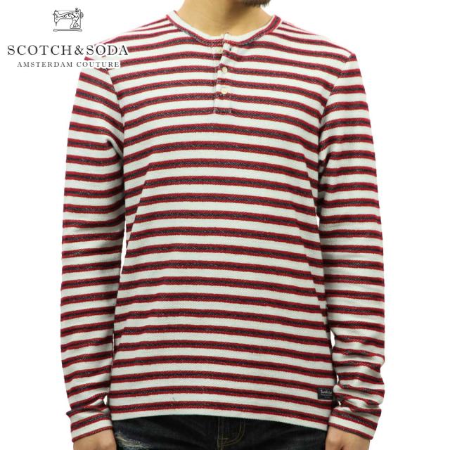 スコッチアンドソーダ ロンT メンズ 正規販売店 SCOTCH＆SODA 長袖Tシャツ ヘンリーネックTシャツ LONGSLEEVE GRANDAD HENRY NECK TEE 139698 0217 43410 COMBO A クリスマス プレゼント ラッピング