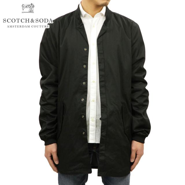 スコッチアンドソーダ アウター メンズ 正規販売店 SCOTCH＆SODA ジャケット コート LONG COAT 141119 90 51105 BLACK D クリスマス プレゼント ラッピング