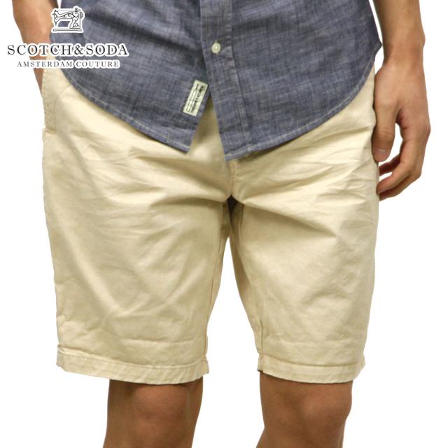 スコッチアンドソーダ ショートパンツ メンズ 正規販売店 SCOTCH＆SODA ハーフパンツ ボトムス BASIC NOS BASIC GARMENT DYED TWILL SHORT. 124897 06 SAND クリスマス プレゼント ラッピング
