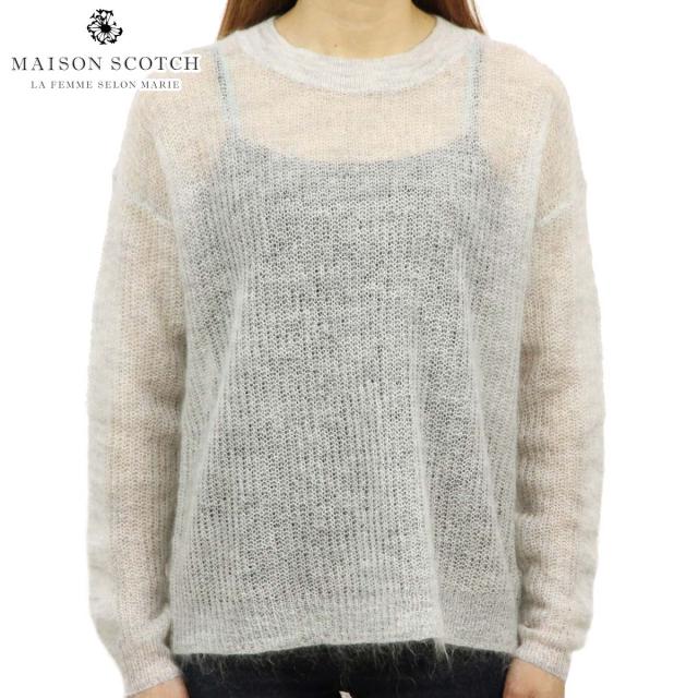 【ポイント10倍 12/13 0:00〜12/19 9:59】 メゾンスコッチ MAISON SCOTCH 正規販売店 レディース セーター PULLOVER IN LUXURY KNIT WITH SMALL BUTTONS AT SIDE SLIT 141483 0G 55407 GREY ME D クリスマス プレゼント ラッピング