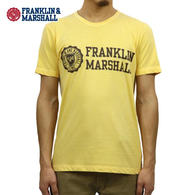 フランクリン マーシャル Tシャツ 正規販売店 FRANKLIN＆MARSHALL 半袖Tシャツ クルーネック LOGO TEE GOLDSAND  クリスマス プレゼント ラッピング