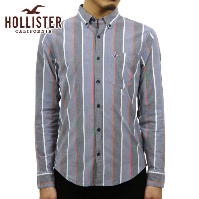 ホリスター HOLLISTER 正規品 メンズ ボタンダウン スリムフィット 長袖シャツ Stretch Poplin Slim Fit Shirt 325259-2128-254 クリスマス プレゼント ラッピング