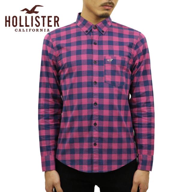 ホリスター HOLLISTER 正規品 メンズ ボタンダウン スリムフィット 長袖シャツ Stretch Poplin Slim Fit Shirt 325-259-2113-628 クリスマス プレゼント ラッピング