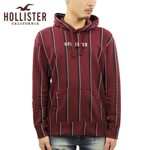 ホリスター パーカー メンズ 正規品 HOLLISTER プルオーバーパーカー ロゴ ストライプ Stripe Logo Hoodie 322-2 クリスマス プレゼント ラッピング