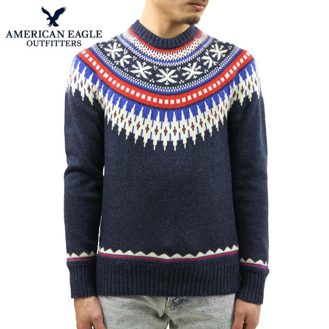 アメリカンイーグル セーター メンズ 正規品 AMERICAN EAGLE クルーネックセーター AE Knit Crew Neck Sweater 1142-1465-410 クリスマス プレゼント ラッピング