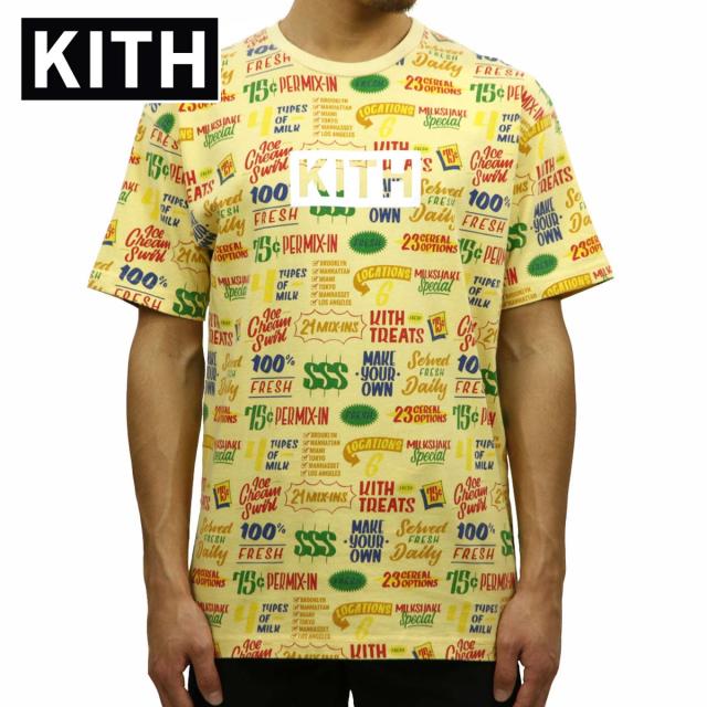 キス Tシャツ 正規品 KITH 半袖Tシャツ クルーネック KITH TREATS CIRCULAR TEE KH3371-112 YELLOW クリスマス プレゼント ラッピング