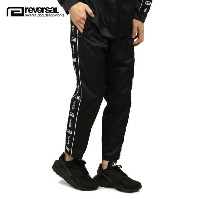 リバーサル REVERSAL rvddw 正規販売店 メンズ サイドテープデザイン ジャージ ウォームアップパンツ SIDE TAPE WARM UP PANTS rv19ss029 BLACK クリスマス プレゼント ラッピング