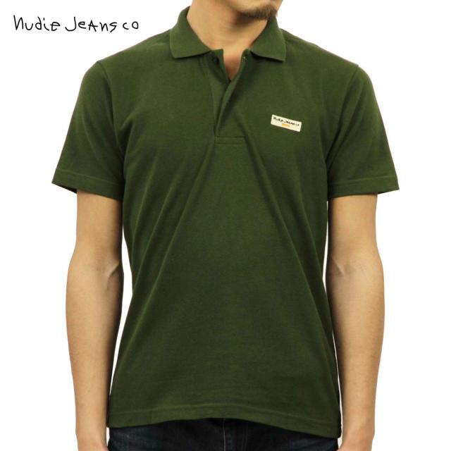 ヌーディージーンズ ポロシャツ 正規販売店 Nudie Jeans 半袖ポロシャツ MIKAEL LOGO POLO SHIRT LAWN G30 131621 4006 クリスマス プレゼント ラッピング