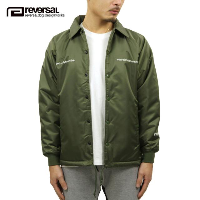 リバーサル アウター メンズ 正規販売店 REVERSAL rvddw  ジャケット コーチジャケット BALCK SPACE SHIP BOA COACH JACKET rv19aw005 O.GREEN クリスマス プレゼント ラッピング
