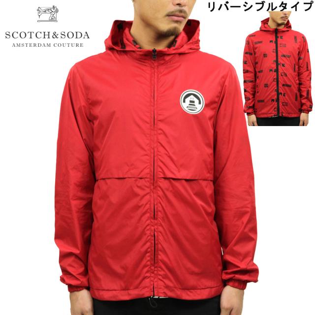 スコッチアンドソーダ ジャケット メンズ 正規販売店 SCOTCH＆SODA アウター ナイロンジャケット リバーシブル REVERSIBLE JACKET RED 150446 81803 15 D クリスマス プレゼント ラッピング