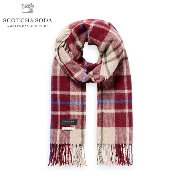 20%OFFセール 【販売期間 12/13 0:00〜12/19 9:59】 スコッチアンドソーダ マフラー 正規販売店 SCOTCH＆SODA CLASSIC WOOL-BLEND WOVEN CHECK SCARF COMBO B 152855 88415 19 クリスマス プレゼント ラッピング