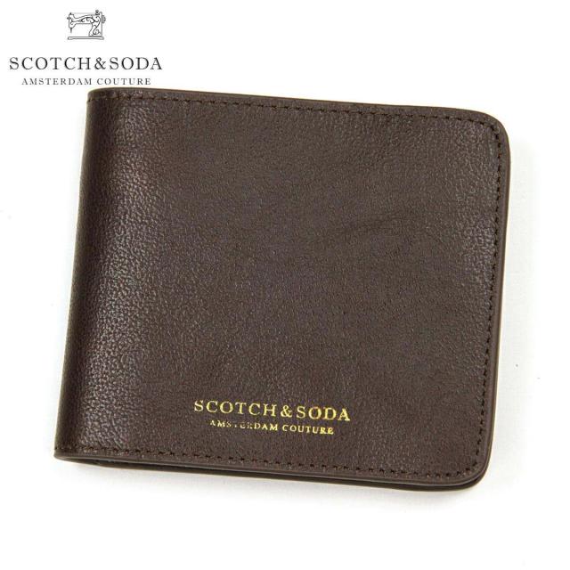 20%OFFセール 【販売期間 12/13 0:00〜12/19 9:59】 スコッチアンドソーダ 財布 正規販売店 SCOTCH＆SODA 二つ折り財布 CLASSIC LEATHER BILLFOLD WALLET BROWN 152934 88504 36 クリスマス プレゼント ラッピング