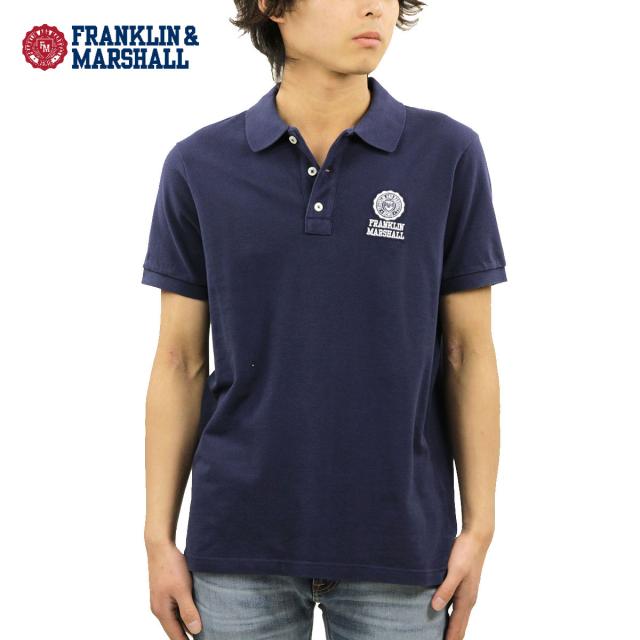 フランクリン マーシャル ポロシャツ メンズ 正規販売店 FRANKLIN＆MARSHALL 半袖ポロシャツ LOGO POLO SHIRTS POMF402AN F167 NAVY クリスマス プレゼント ラッピング