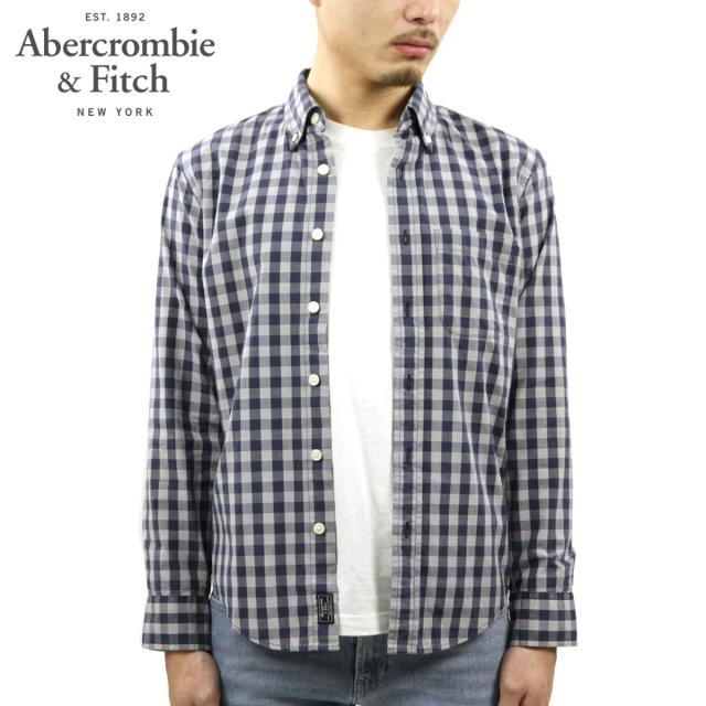 アバクロ シャツ メンズ 正規品 Abercrombie＆Fitch 長袖シャツ ボタンダウンシャツ GINGHAM POPLIN SHIRT 125-125-1106-208 クリスマス プレゼント ラッピング