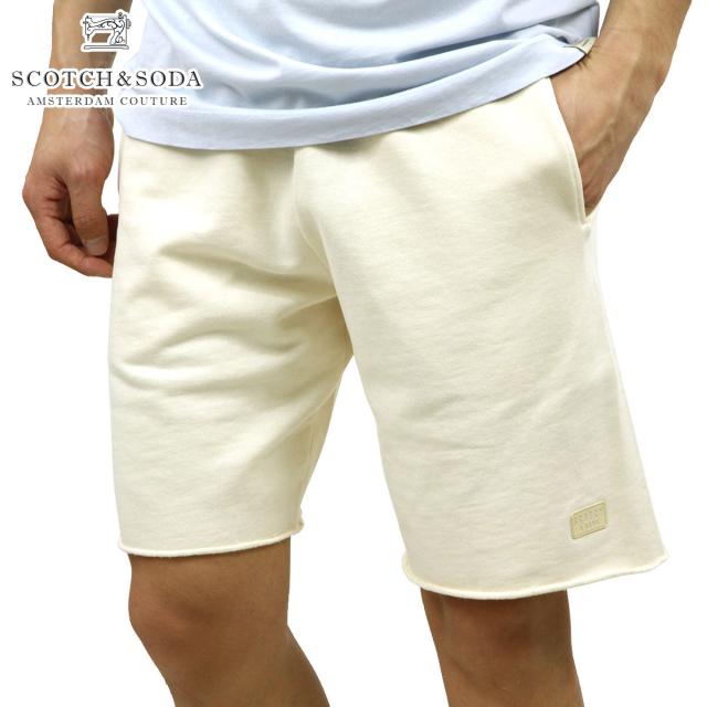 スコッチアンドソーダ ショートパンツ メンズ 正規販売店 SCOTCH＆SODA ボトムス スウェットショートパンツ RELAXED ORGANIC COTTON SWEAT SHORT 155128 0003 12534 31 ECRU クリスマス プレゼント ラッピング