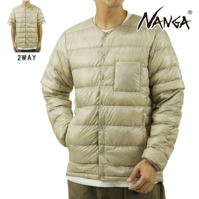 ナンガ メンズ ダウンカーディガン 正規販売店 NANGA インナーダウン ダウンTシャツ INNER DOWN DETACHABLE SLEE クリスマス プレゼント ラッピング