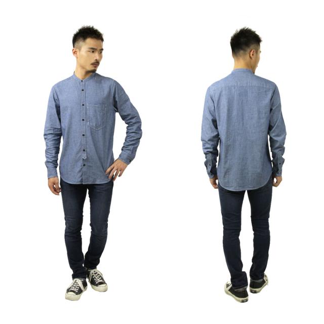 スコッチアンドソーダ シャツ メンズ 正規販売店 SCOTCH＆SODA バンドカラーシャツ AMS BLAUW - GRANDAD SHIRT I クリスマス プレゼント ラッピング スコッチアンドソーダ シャツ メンズ 正規販売店 SCOTCH＆SODA バンド